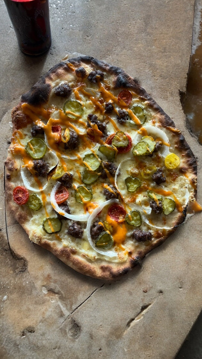 Smash Burger Pizza Recipe | Crispy Griddle Pizza on Baking Steel ...